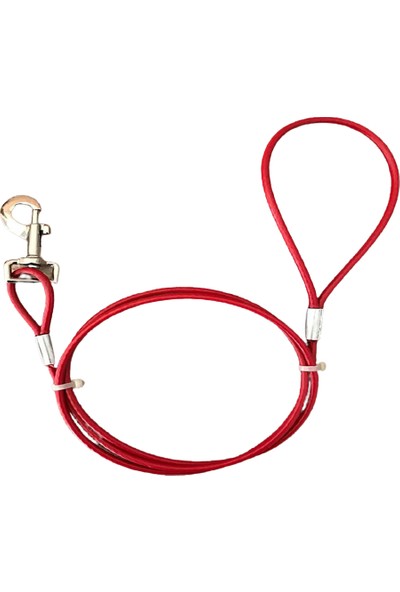 Lidersan Çelik 6 mm 1,5 m Köpek Bahçe Bağlama Halatı