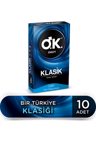 Okey Klasik Prezervatif 10'lu Okey Klasik Prezervatif 10'lu