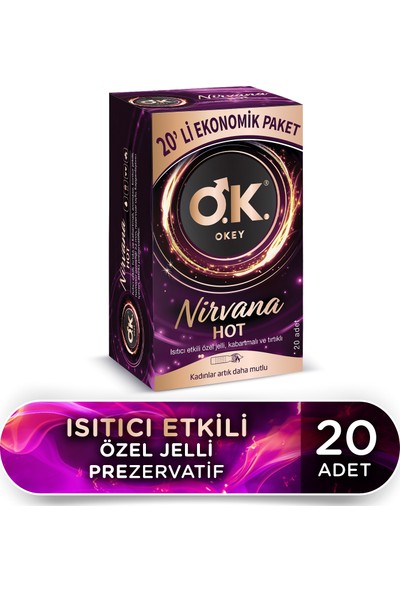 Okey Nirvana Hot 20'li Ekonomik Prezervatif Okey Nirvana Hot 20'li Ekonomik Prezervatif