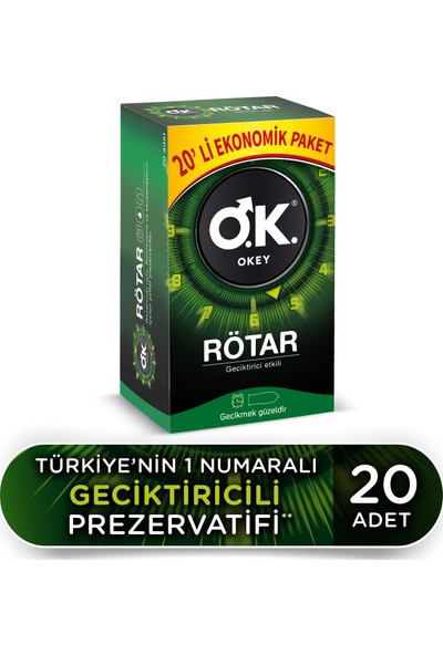 Okey Rötar Prezervatif 20'li