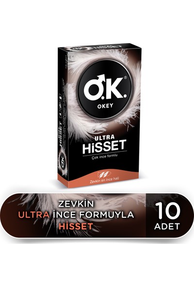 Okey Ultra Hisset Prezervatif (Çok İnce Formlu) 10'lu