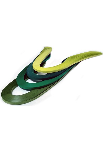 Hayal Dörtlü Yeşil Serisi 4 Farklı Ton Yeşil Renkli 400 Adetli Quilling Hayal Dörtlü Yeşil Serisi 4 Farklı Ton Yeşil Renkli 400 Adetli Quilling