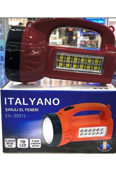 Italyano Şarjlı Fener 1W Yüksek Işık Italyano Şarjlı Fener 1W Yüksek Işık