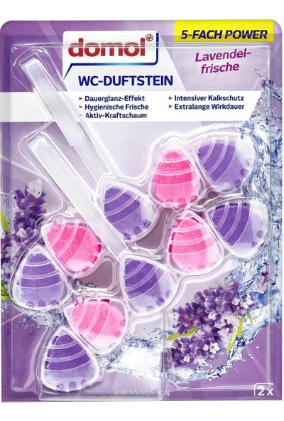 Domol WC Kokusu Blok 2 x 55 gr Lavanta
