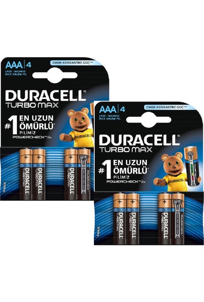 Duracell Turbo Ince Pıl 4'lu X2 Duracell Turbo Ince Pıl 4'lu X2