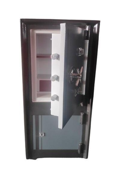 Sur Çelik Anahtarlı Para Kasası 105 cm Gri -Siyah