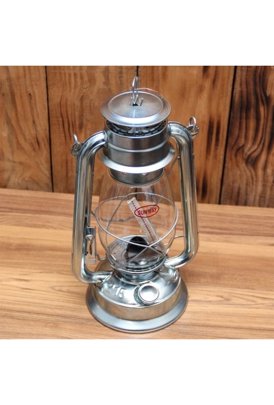 Arentek Gemici Feneri Gaz Lambası Büyük Boy 30 cm Gri Dekoratif Arentek Gemici Feneri Gaz Lambası Büyük Boy 30 cm Gri Dekoratif