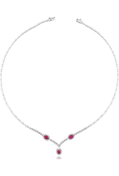 Emel Pırlanta 3.24 ct Pırlanta Yakut Gerdanlık Emel Pırlanta 3.24 ct Pırlanta Yakut Gerdanlık