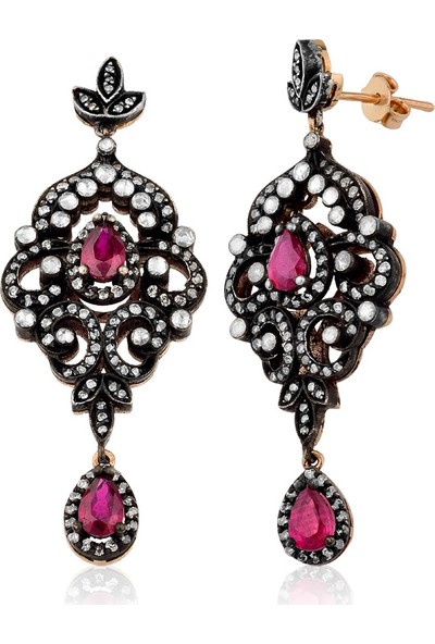 Emel Pırlanta 4.02 ct Elmas Yakut Küpe