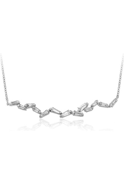 Emel Pırlanta 0.50 ct Baget Pırlanta Kolye Emel Pırlanta 0.50 ct Baget Pırlanta Kolye