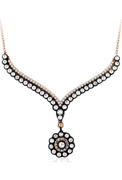 Emel Pırlanta 0.85 ct Elmas Gül Kolye Emel Pırlanta 0.85 ct Elmas Gül Kolye