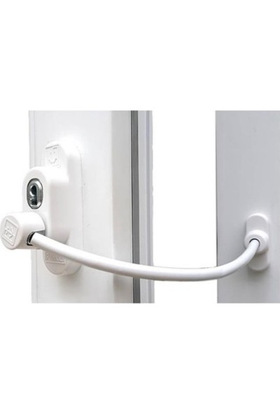 Eym 5 Adet Çelik Halatlı Anahtarlı Pvc Pencere Emniyet Çocuk Kilidi
