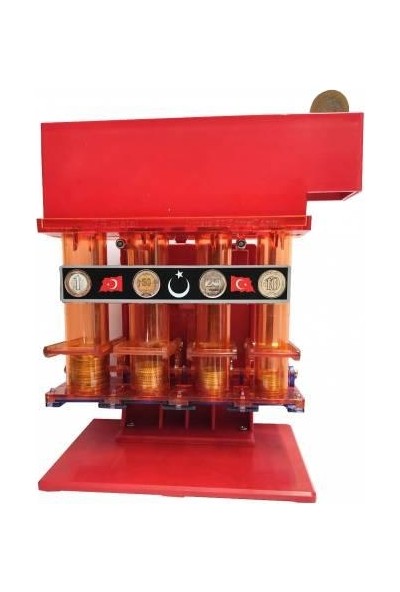 Mümtaz Metal Paramatik Bozuk Para Ayrıştırıcı Kırmızı Mümtaz Metal Paramatik Bozuk Para Ayrıştırıcı Kırmızı