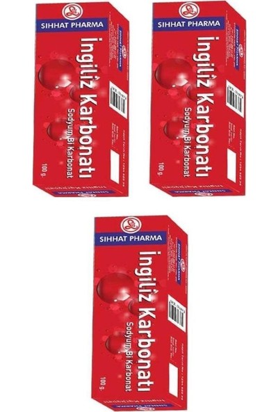 Sıhhat Pharma İngiliz Karbonatı 100g 3 Adet Sıhhat Pharma İngiliz Karbonatı 100g 3 Adet