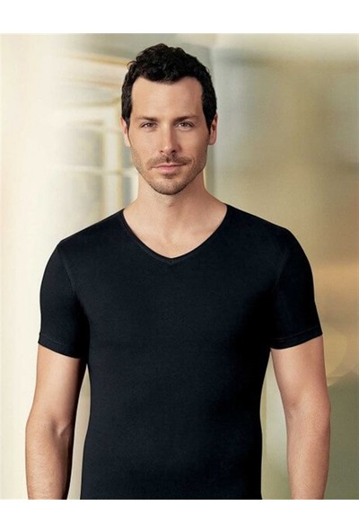 Gümüş İç Giyim Gümüş 4051 Erkek V Yaka Kollu Fanila (Beyaz-Gri-Siyah)