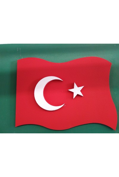 Pakpiyer Türk Bayrağı Köpük Dekor Strafor Motif Boyalı