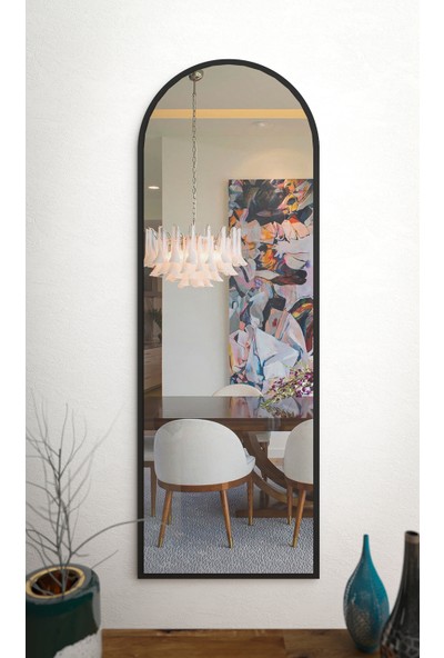 Rivomo Siyah Dekoratif 120X40 Boy Aynası