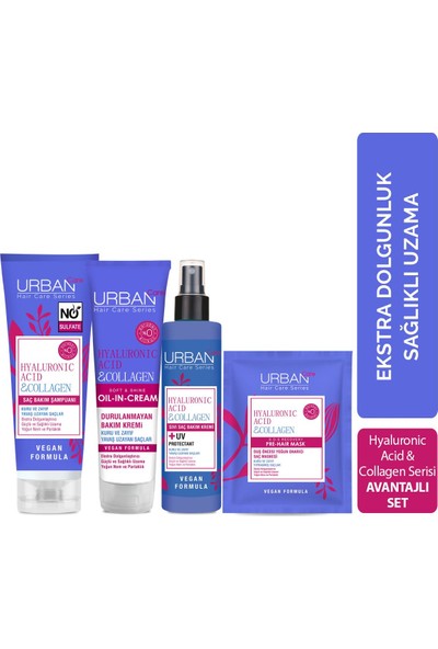 Urban Care Hyaluronic Acid & Collagen Serisi 4'lü Set Urban Care Hyaluronic Acid & Collagen Serisi 4'lü Set
