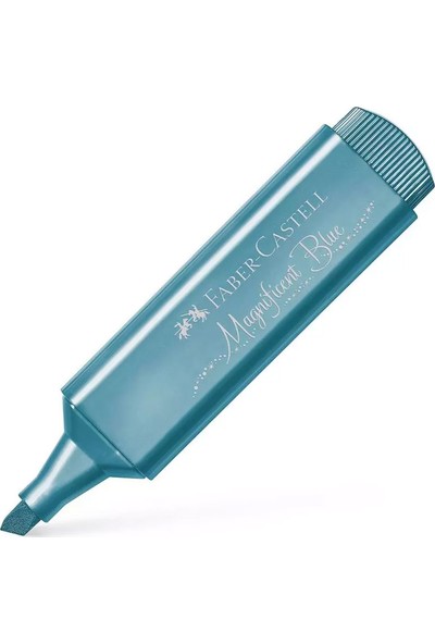 Faber-Castell Fosforlu Kalem 46 Metalik Mavi Faber-Castell Fosforlu Kalem 46 Metalik Mavi