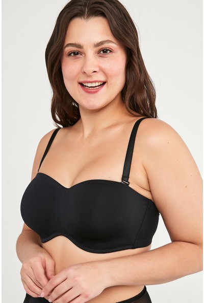 Penti Siyah Strapless Form Sütyen