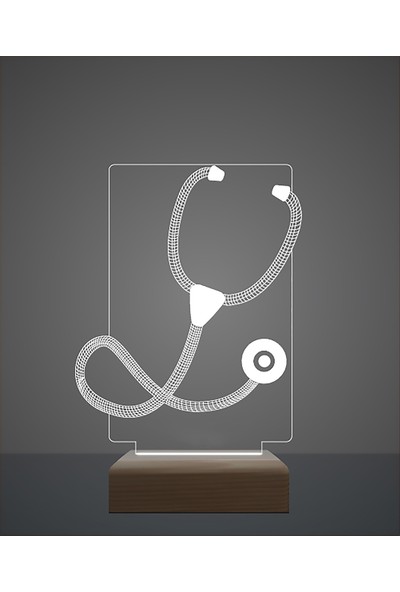 Doktorlar Için Stetes Kop Dekoratif Pleksiglas 16 Renk 3d Lamba