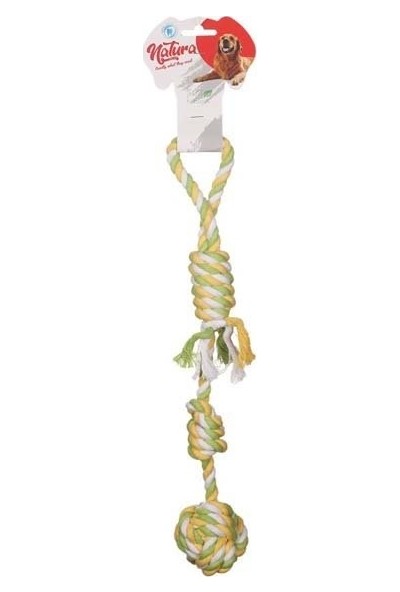 Natura PTH-017 Düğüm Toplu Çekme Halat Köpek Oyuncağı 43 cm Natura PTH-017 Düğüm Toplu Çekme Halat Köpek Oyuncağı 43 cm