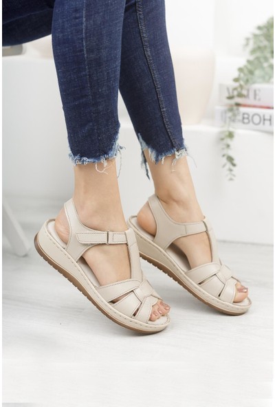 Diego Carlotti Hakiki Deri Kadın Günlük Sandalet