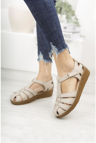 Diego Carlotti Hakiki Deri Kadın Günlük Sandalet