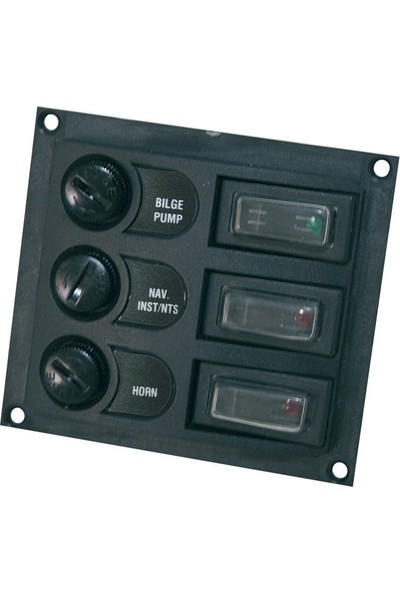 Sealux Kontrol Paneli, Anahtar & Sigortalı, Black