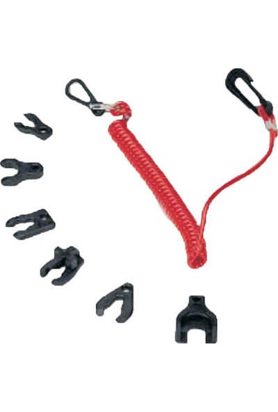 Sealux Set Killswitch Key W/coil Lanyard For Tohatsu Eng. Sealux Set Killswitch Key W/coil Lanyard For Tohatsu Eng.