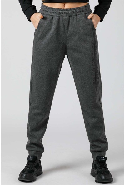 Maraton Antrasit Melanj Kadın Ribana Paça Eşofman Altı