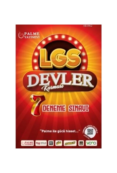 Palme Yayınevi LGS Devler Karması 7 Deneme Sınavı