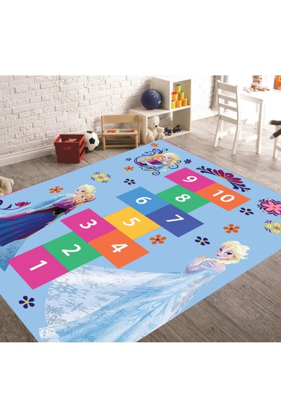 Veronya Elsa Seksek 3 Oyun Halısı Kaymaz Taban Çocuk Odası Halısı Veronya Elsa Seksek 3 Oyun Halısı Kaymaz Taban Çocuk Odası Halısı