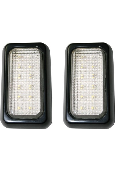 Sealux Tepe/romörk Lambası 12 Leds, 12V&24V, Siyah 2 Ad.lik Set