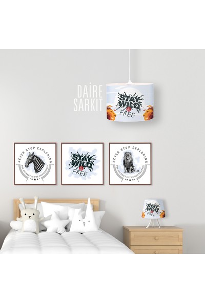 Popcorn Kids Kıng Daire Sarkıt Aydınlatma (Large)