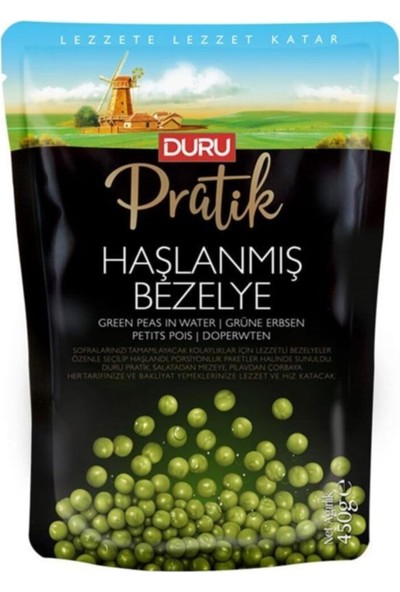 Duru Bakliyat Pratik Haşlanmış Bezelye 450 gr