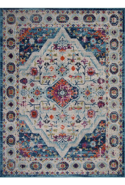 Konfor Halı Vintage 7657 Mavi Klasik Eskitme Dokuma Halı Konfor Halı Vintage 7657 Mavi Klasik Eskitme Dokuma Halı