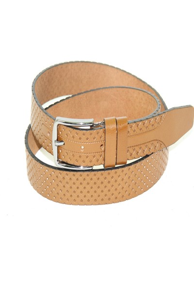 Ysk Derimine Deri 3,5cm Tek Kat Çizgi Desenli Erkek Kemer Ysk Derimine Deri 3,5cm Tek Kat Çizgi Desenli Erkek Kemer