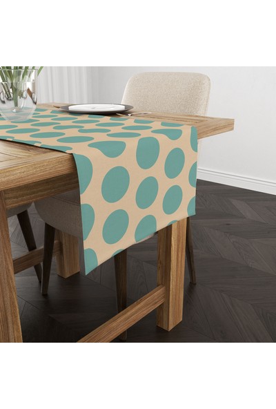 Ysa Home Geometrik Daire Desenli Dekoratif Modern Runner