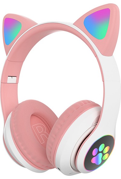 Buyfun Stn-28 Kulak Üstü Müzik Kulaklık Parlayan Kedi (Yurt Dışından)