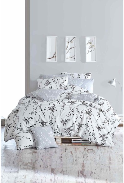 Majoli Beyaz & Gri Tek Kişilik 4 Mevsim Nevresim Takımı Majoli Beyaz & Gri Tek Kişilik 4 Mevsim Nevresim Takımı