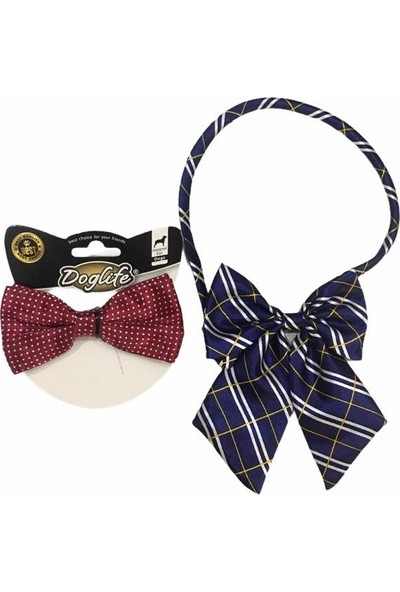 Imparator Köpek Papyonu Ikili Mavi ve Bordo Imparator Köpek Papyonu Ikili Mavi ve Bordo