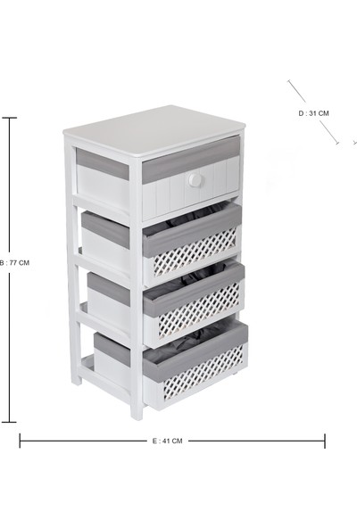 Havin 4'lü Ahşap Sebzelik Havin 4'lü Ahşap Sebzelik