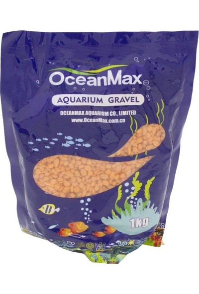 Ocean Max Akvaryum Çakıl Taşı Turuncu Renkli 3-5mm 1kg Ocean Max Akvaryum Çakıl Taşı Turuncu Renkli 3-5mm 1kg