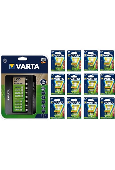 Varta Multi Plus 8li Şarj Cihazı + 24*2700 Mah Aa Şarjlı Pil