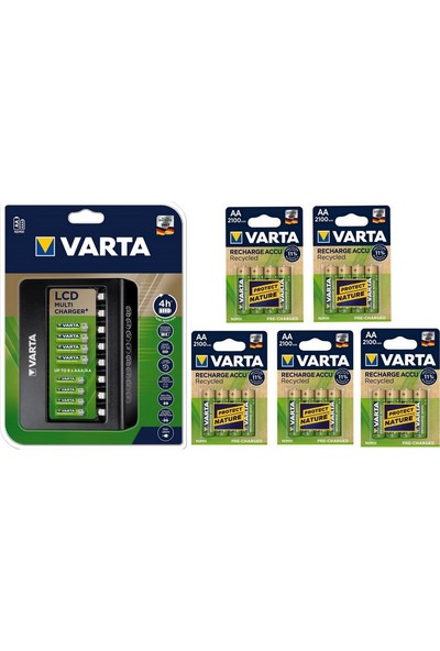Varta Multi Plus 8li Şarj Cihazı + 20*2100 Mah Aa Şarjlı Pil Varta Multi Plus 8li Şarj Cihazı + 20*2100 Mah Aa Şarjlı Pil