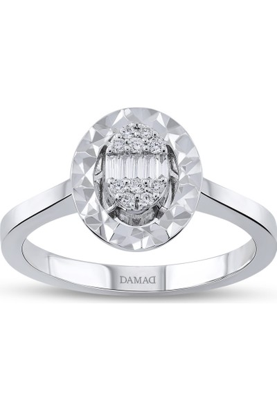 Dmd Fabrika 0.09 Karat Baget Pırlanta Yüzük