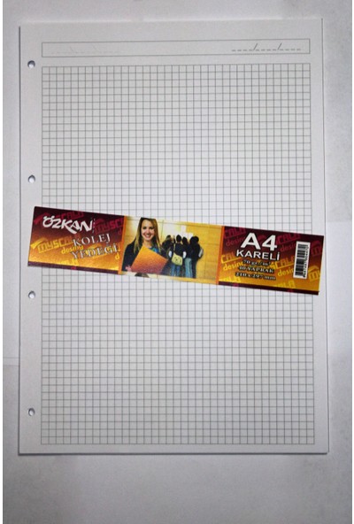 Özkan A4 Kolej Yedeği Kareli Kağıt 40 Yaprak