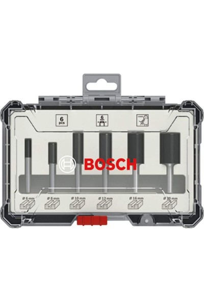 Bosch Freze Seti 6 Parça Düz 6 mm (Pro) 2607017465 Bosch Freze Seti 6 Parça Düz 6 mm (Pro) 2607017465