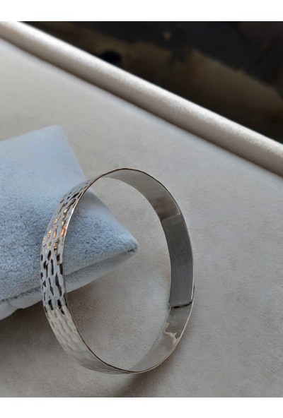 Mercan Silver Gümüş Dövme Bilezik